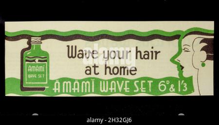 Instruction leaflet on how to "Wave your hair at home" using Amami Wave ...