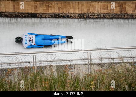 Amedeo Bagnis of Italy competes in the Men's Skeleton World Cup in St ...