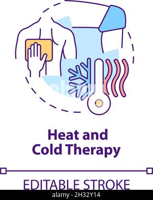 Cold and heat pain relief abstract concept vector illustration Stock ...