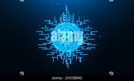 Bitcoin coin polygonal icon. Cryptocurrency low poly art Stock Vector ...