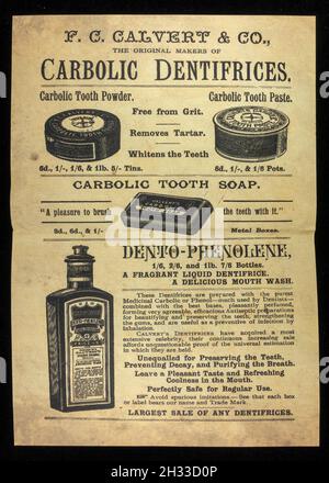 Advertisement for tooth powder Stock Photo - Alamy