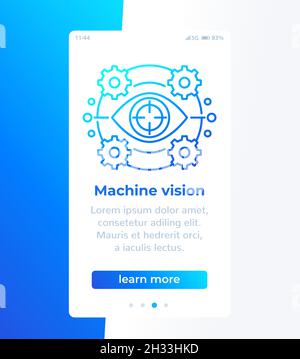 Machine vision and visual recognition line icon Stock Vector Image & Art - Alamy