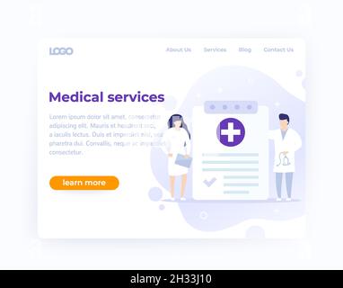Online doctor services profile UI elements kit Stock Vector Image & Art ...