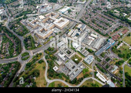 aerial view of The Queen's Medical Centre, Nottingham Stock Photo - Alamy