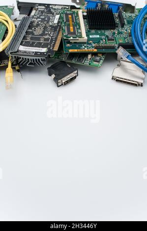 COMO, ITALY - Oct 23, 2021: electronic devices integrated circuit ...