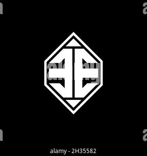 EE Monogram logo letter with Gemoteric line rounded shape style design ...