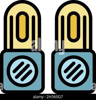 Investigator walkie talkie icon. Flat illustration of investigator walkie talkie vector icon ...