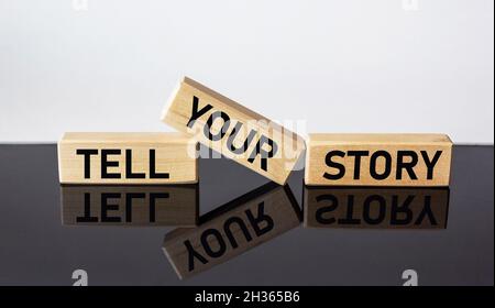 Tell your story word on wooden blocks. Testimonial examples ...