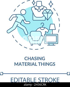 Chasing material things concept icon Stock Vector Image & Art - Alamy
