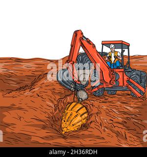 Horizontal Directional Drilling Construction Job Site Drawing Sketch ...