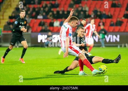 Aalborg, Denmark. 25th Oct, 2021. Goalkeeper Mikkel Andersen (16) of ...