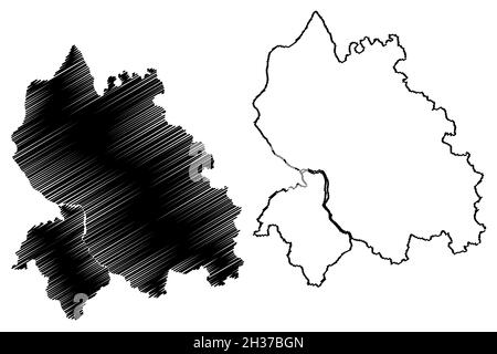 Palamu district (Jharkhand State, Republic of India, division) map ...