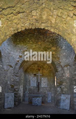 The historic 12th century Saint Dunat Church, Crkva Sv Dunata, outside ...