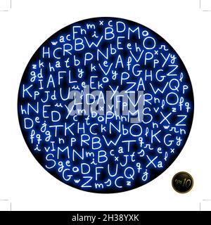 Vector decorative original alphabet letters english font. Eps-10 ...