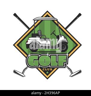 Putter icon logo sign vector outline in black and white color Stock ...