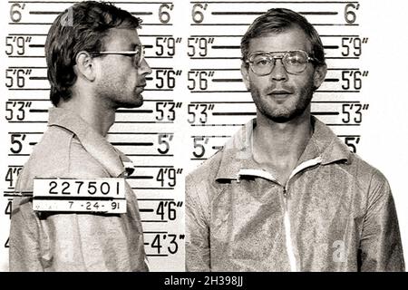 Jeffrey Dahmer. Portrait of the American serial killer, Jeffrey Lionel ...