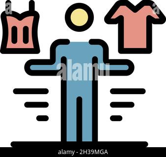 Man choose what to wear in wardrobe Stock Vector Image & Art - Alamy