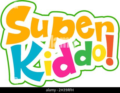 Super Kiddo logo text design illustration Stock Vector Image & Art - Alamy