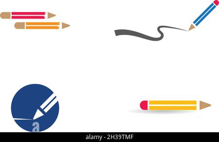 Pencil Logo icon template vector illustration design Stock Vector Image ...