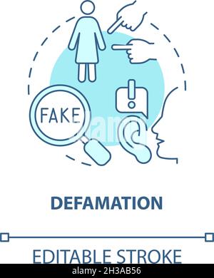 Defamation concept icon Stock Vector Image & Art - Alamy