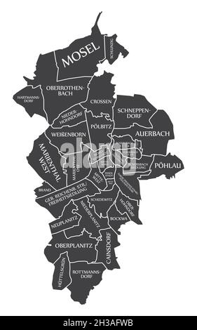Black map of ZWICKAU, GERMANY Stock Vector Image & Art - Alamy