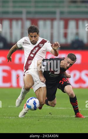 Ricardo Rodriguez of AC Milan during the Italian championship Serie A ...