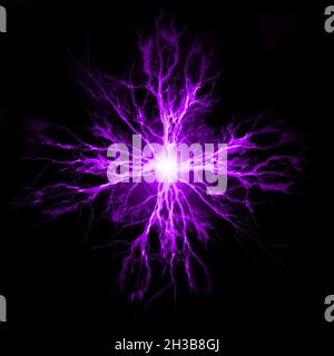 Explosion of pure power and electricity in the dark yellow plasma ...