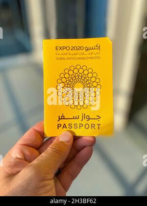 Dubai Expo 2020 passport for visitors, Dubai, UAE Stock Photo - Alamy