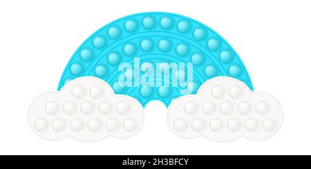 Pop it blue background as a fashionable silicon toy for fidgets ...