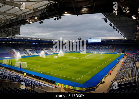 Storm Clouds gather over the stadium as play starts during the NRL Pre ...