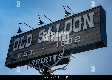 Emigrant, Montana - August 24, 2021: The Old Saloon, a famous and ...