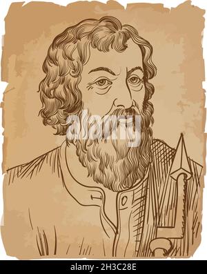 Hippocrates line art illustration, vector Stock Vector Image & Art - Alamy