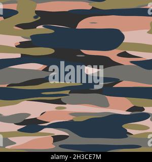 Seamless colorful happy camoflauge inspired surface pattern design for ...