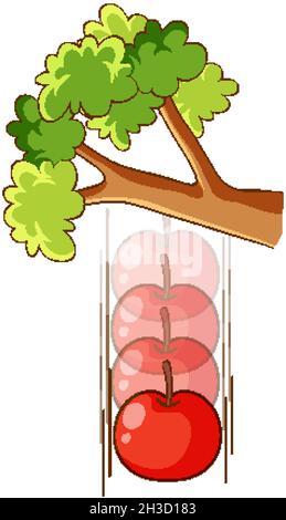 Apple falling from a tree illustration Stock Vector Image & Art - Alamy