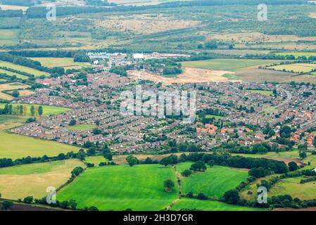 Aerial image of Calverton, Nottinghamshire England UK Stock Photo - Alamy