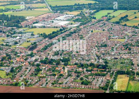 Aerial image of Calverton, Nottinghamshire England UK Stock Photo - Alamy