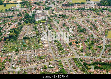 Aerial image of Calverton, Nottinghamshire England UK Stock Photo - Alamy