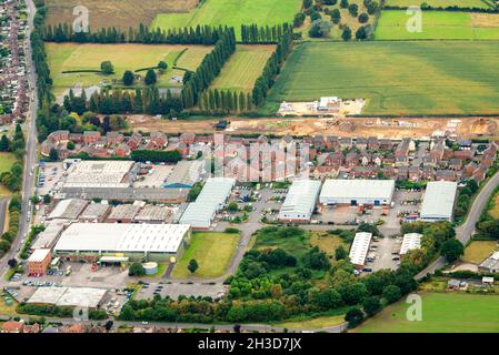Aerial image of Calverton, Nottinghamshire England UK Stock Photo - Alamy
