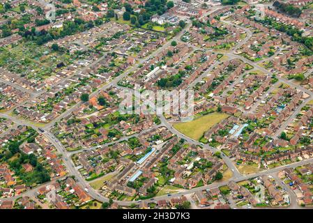 Aerial image of Calverton, Nottinghamshire England UK Stock Photo - Alamy
