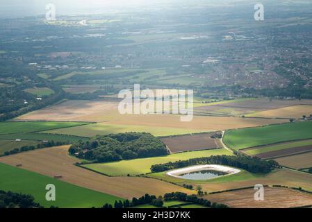 Aerial Image of the Papplewick area of Nottinghamshire England UK Stock ...