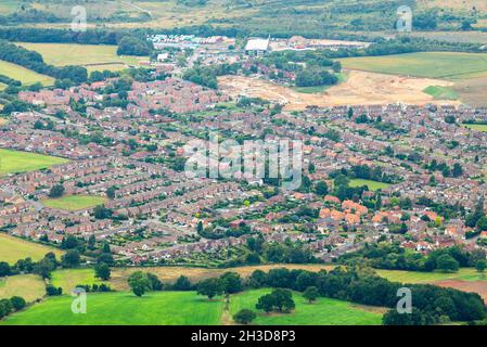 Aerial image of Calverton, Nottinghamshire England UK Stock Photo - Alamy