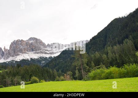 landscape, mountain and houses in vigo di fassa in Trentino Alto Adige ...