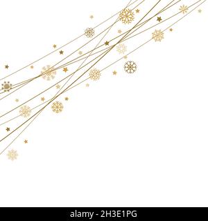 snow flakes on strings background for christmas time Stock Vector Image ...