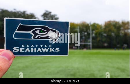 September 16, 2021, Seattle, Washington. The emblem of a professional ...
