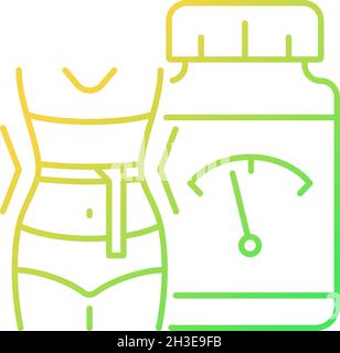 Supplements for weight loss linear icon Stock Vector Image & Art - Alamy