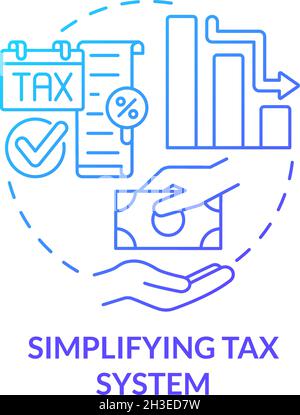Simplifying tax system concept icon Stock Vector Image & Art - Alamy