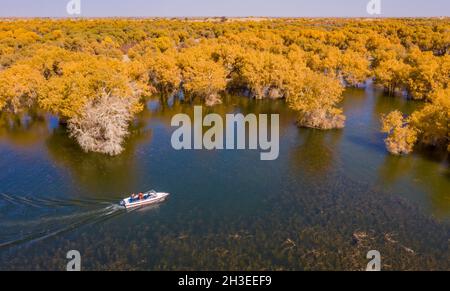 Yuli. 27th Oct, 2021. Aerial photo taken on Oct. 27, 2021 shows a view ...