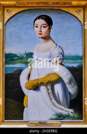 France, Paris, Louvre museum, Caroline Rivi?re by Jean Auguste ...