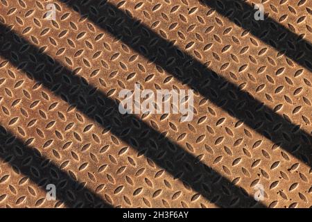 Steel floor pattern industrial background. Car mechanic garage switch ...