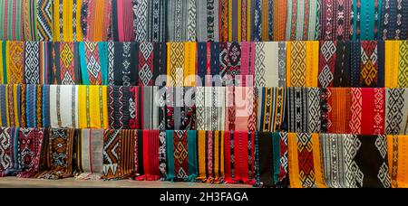 Traditional woven fabric from Lombok, West Nusa Tenggara, Indonesia ...